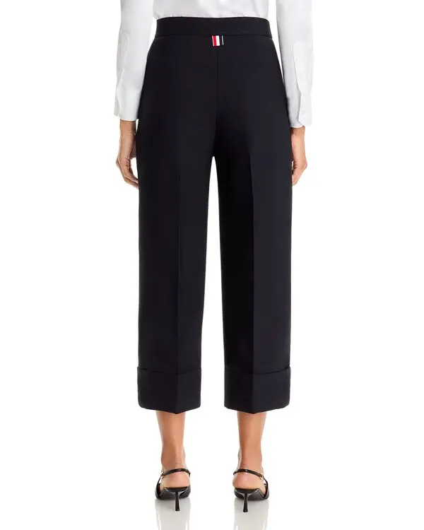 Thom Browne Wool Wide Leg Crop Pants