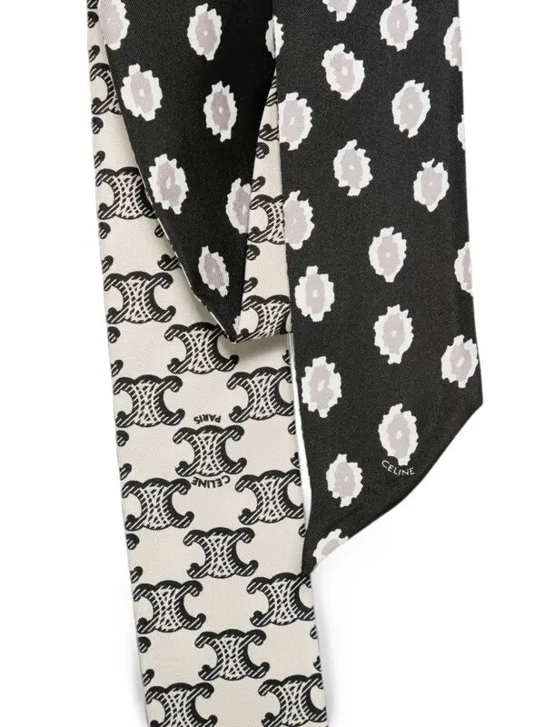 Celine Printed Silk Lavalliere