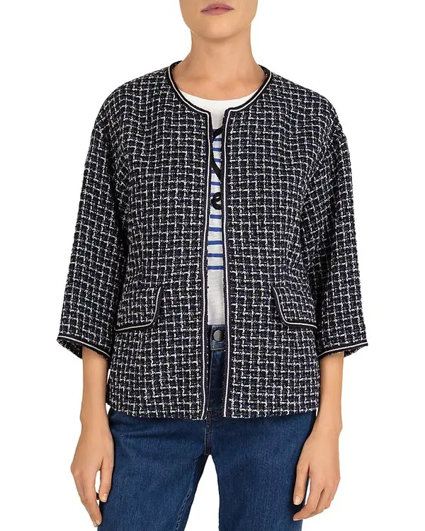 Gerard Darel Agostina Tweed Jacket With Trim