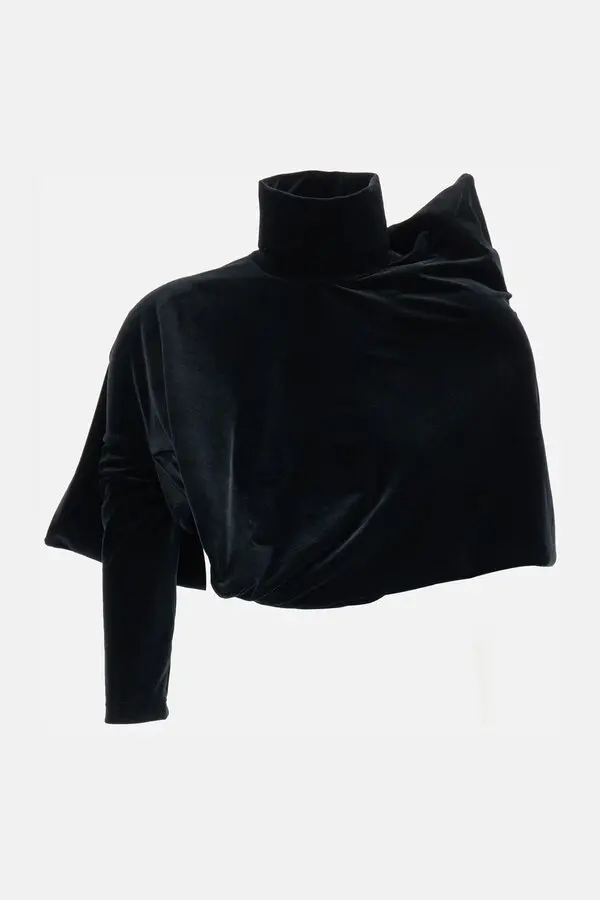 Junya Watanabe Asymmetric High Neck Top