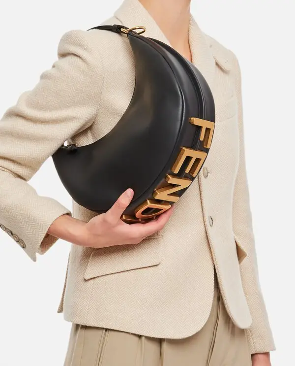 Fendi Small Graphy Leather Shoulder Bag