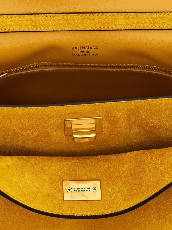 Balenciaga Rodeo Small Handbag In Suede And Smooth Calf Leather