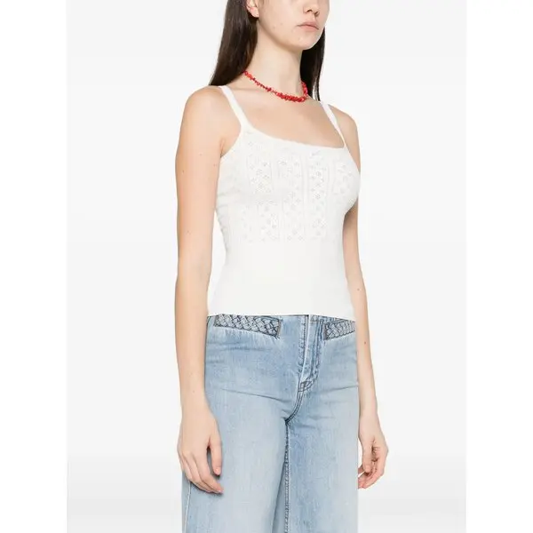 JW Anderson Pointelle Knit Bow Detail Tank Top