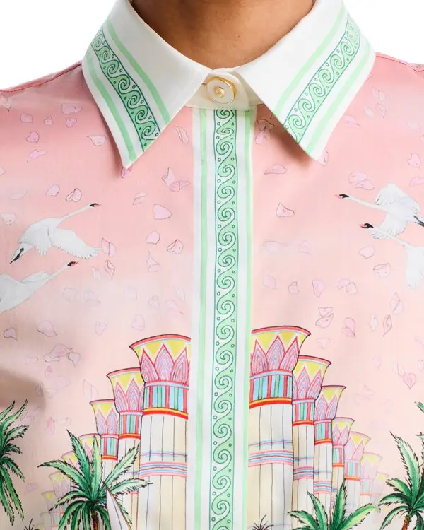 Casablanca Cotton Printed Cropped Shirt