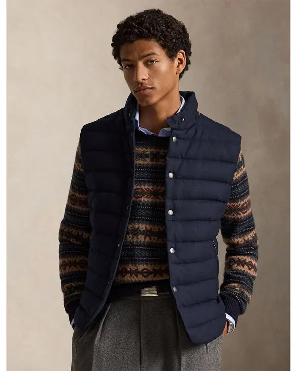 Polo Ralph Lauren The Stanwood Wool Blend Brushed Down Vest