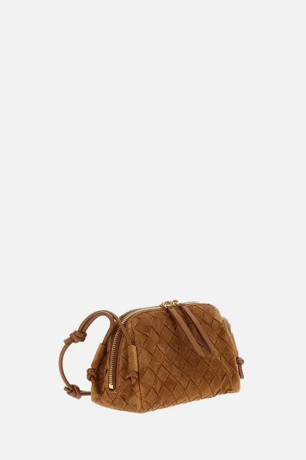 Bottega Veneta Concert Suede Intrecciato Pochette