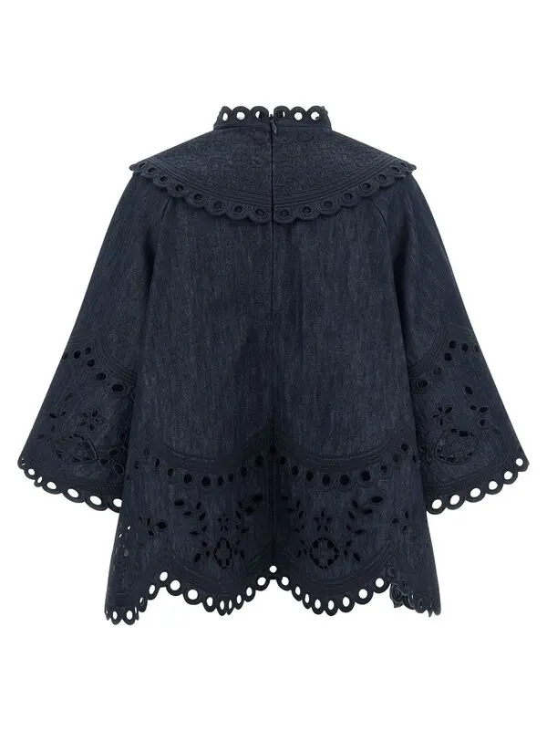Zimmermann Mahon Cotton Denim Blouse