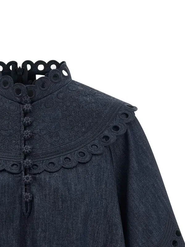 Zimmermann Mahon Cotton Denim Blouse