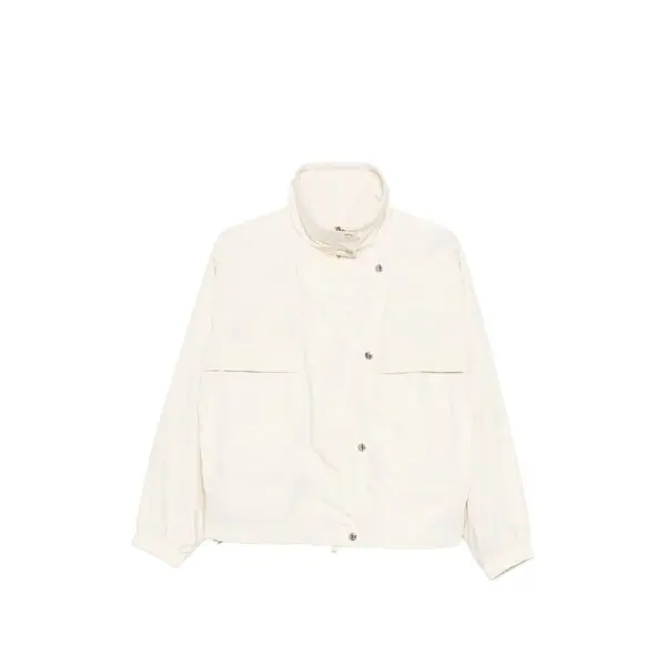 YVES SALOMON Lambskin Bomber Jacket - Cream