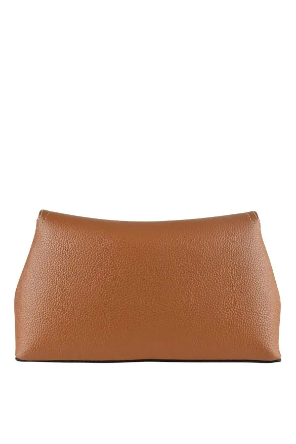 TOTEME T-lock Clutch In Grained Leather