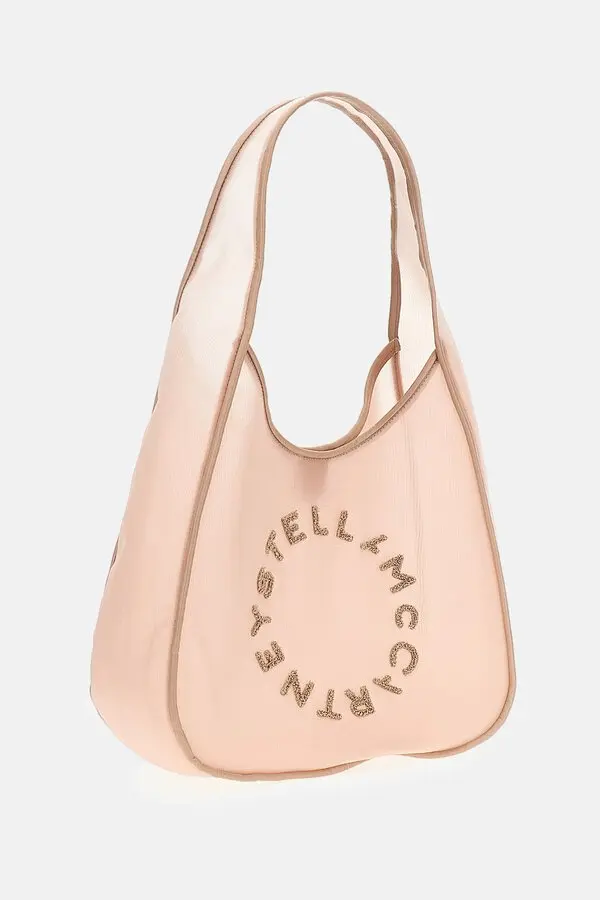 Stella McCartney Logo Large Hobo Bag Mesh