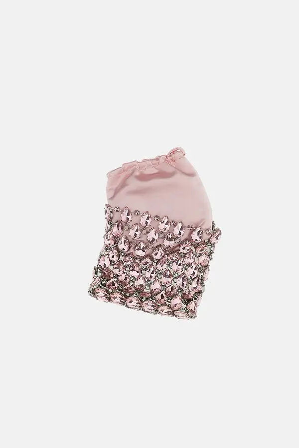 SELF-PORTRAIT Crystal Chainmail Mini Bag