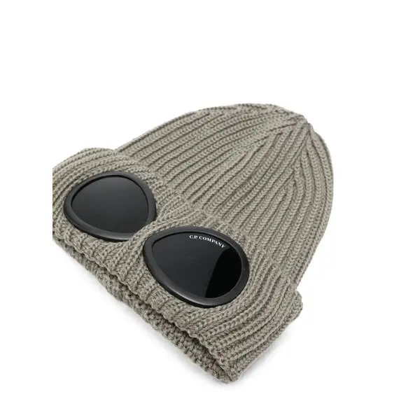 C.P. COMPANY Ribbed Knit Beanie With Goggle Detail