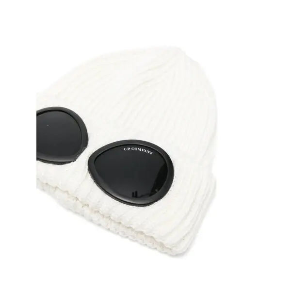C.P. COMPANY Ribbed Knit Beanie With Goggle Detail