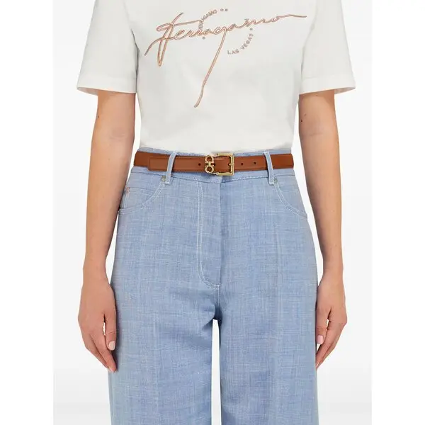 FERRAGAMO Gancini Calfskin Belt