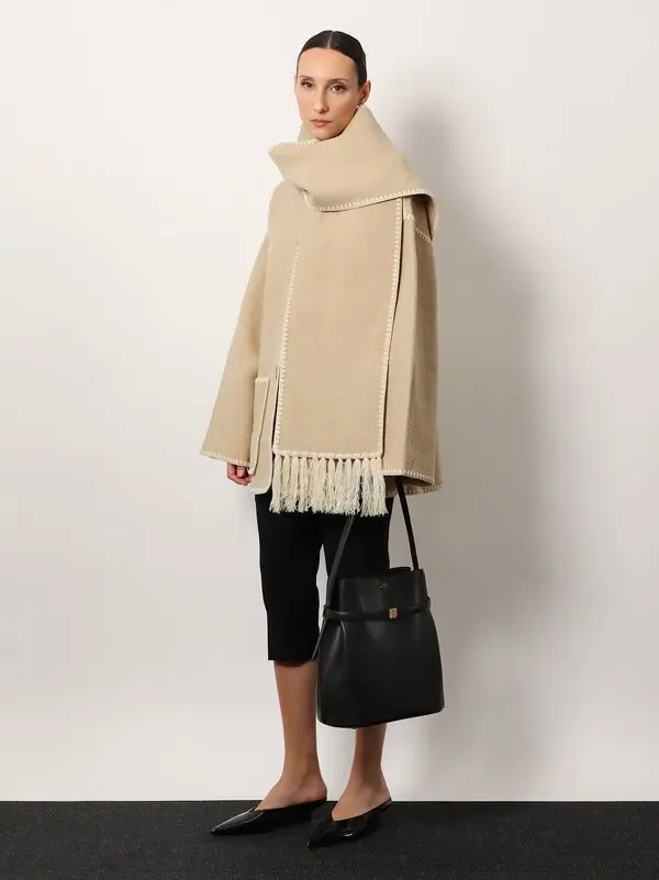 TOTEME Belted Leather Bucket Bag