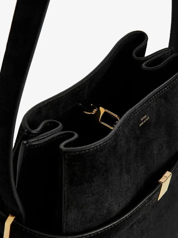TOTEME Belted Suede Bucket Bag