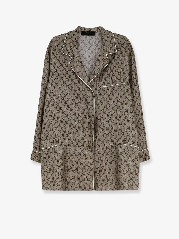 Gucci Silk Shirt With Gg Print