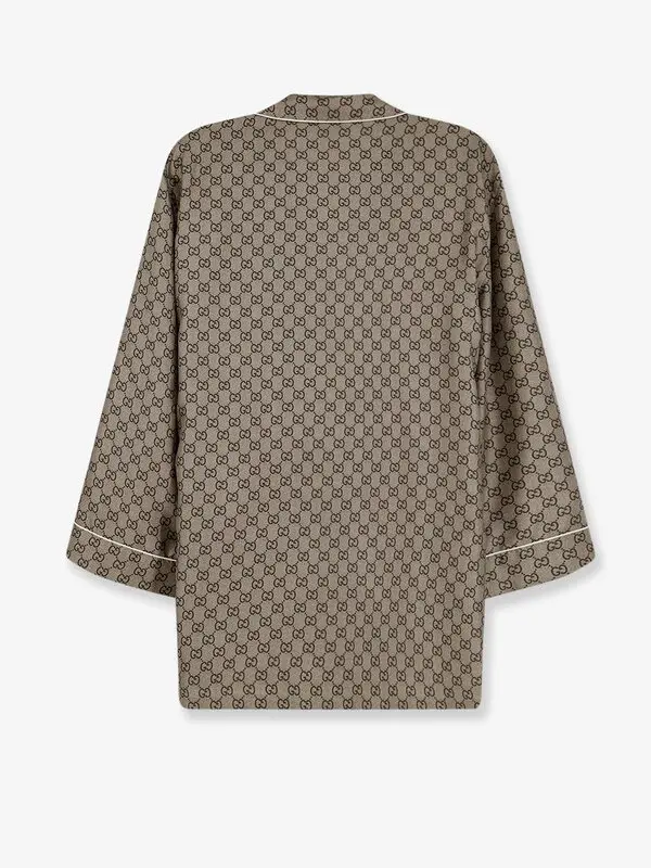 Gucci Silk Shirt With Gg Print