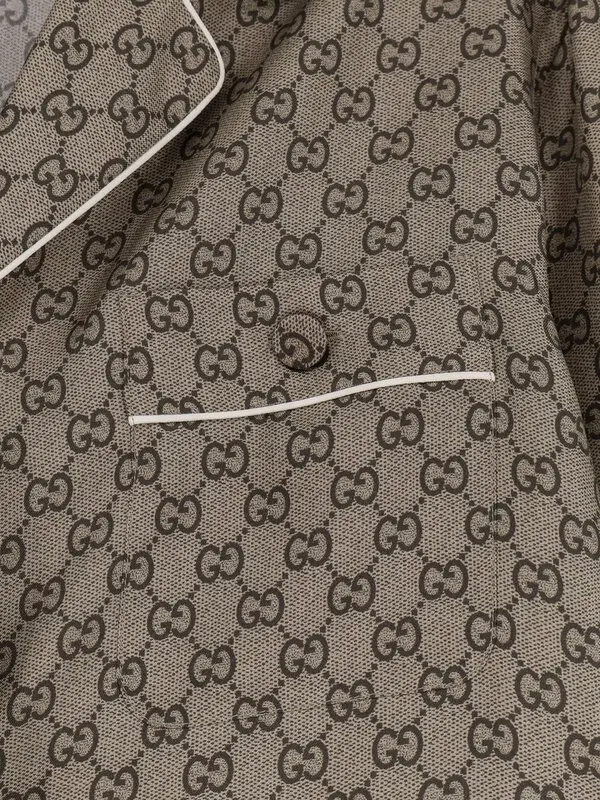 Gucci Silk Shirt With Gg Print