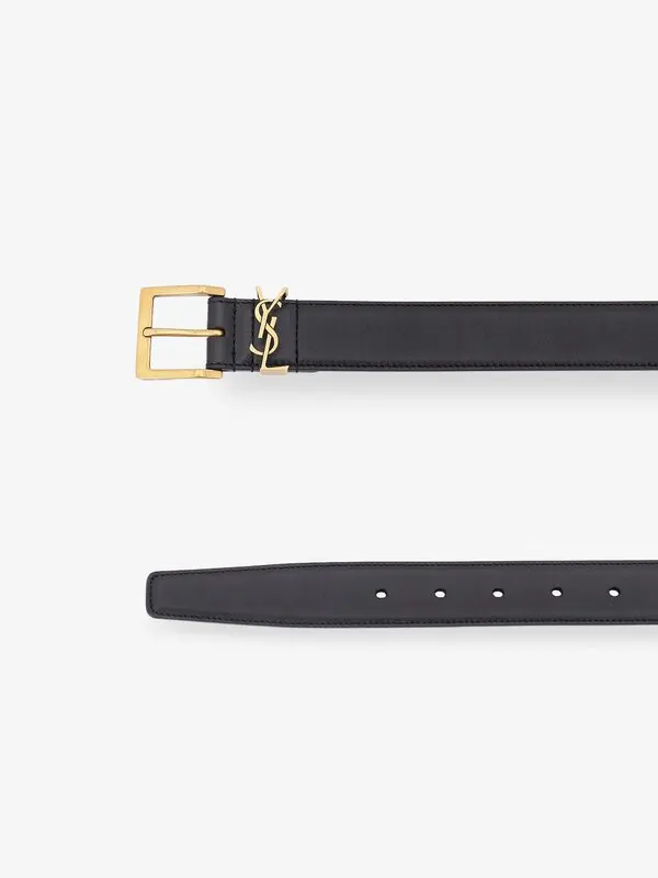 Saint Laurent Cassandre Leather Belt