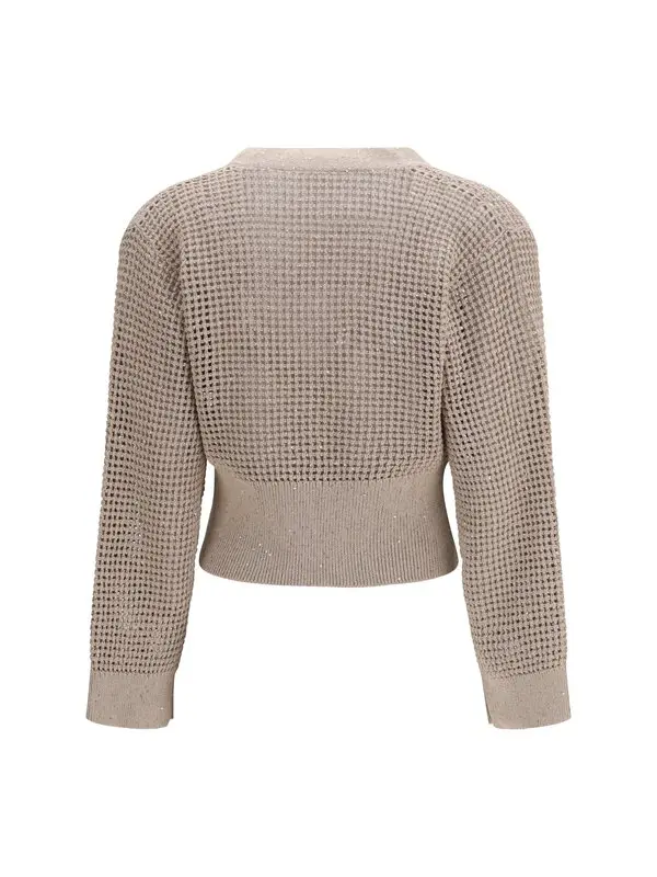 Brunello Cucinelli Sequined Mesh Cardigan