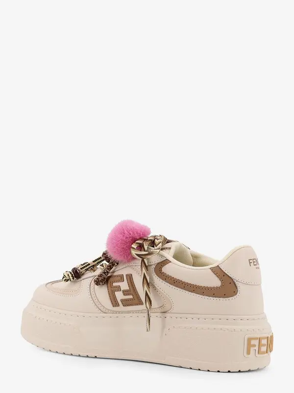 Fendi Match Leather Platform Sneakers With Charms