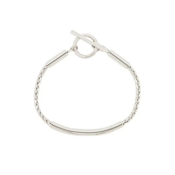 Saint Laurent Brass Rope Chain Tube Bracelet