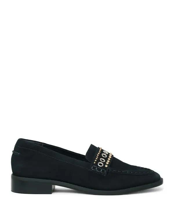 Cinq À Sept Gretta Suede Mixed Hardware Loafers