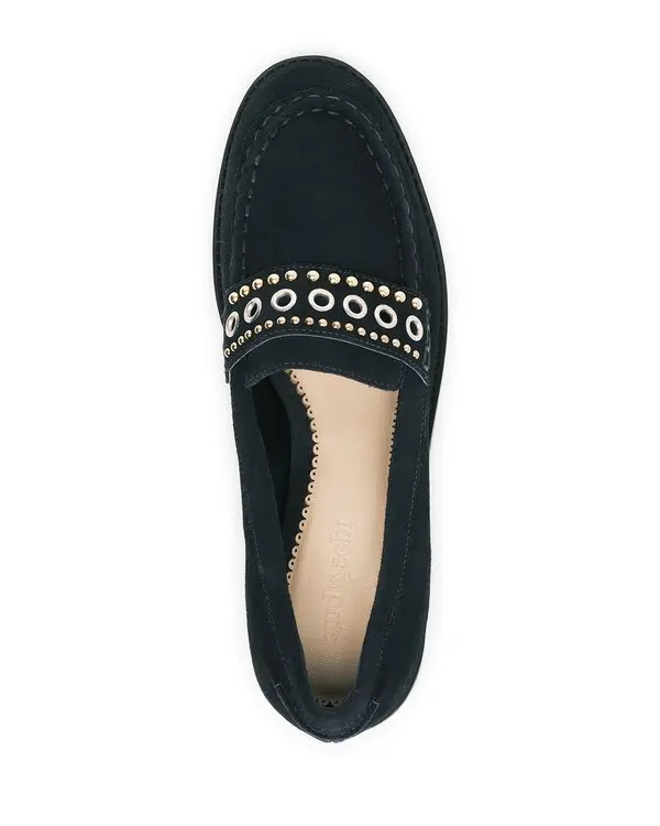 Cinq À Sept Gretta Suede Mixed Hardware Loafers