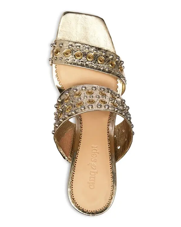 Cinq À Sept Sutton Embellished Metallic Leather Sandals
