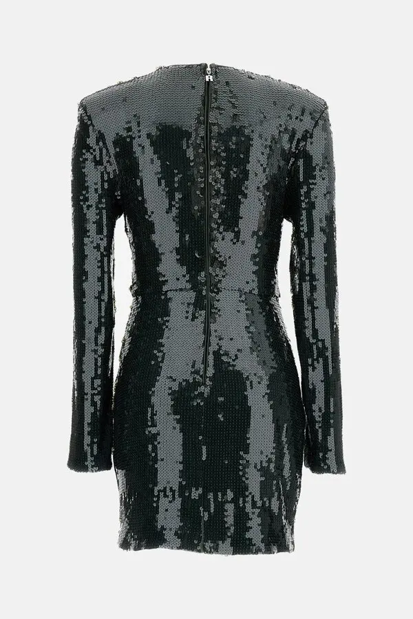 ROTATE BY BIRGER CHRISTENSEN Sequins Long Sleeve Mini Dress