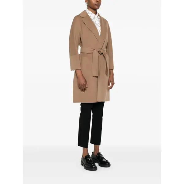 Max Mara Virgin Wool Belted Overcoat