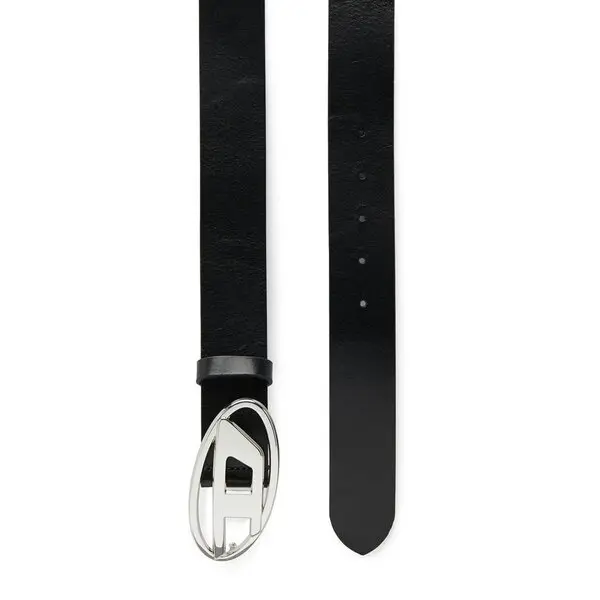 DIESEL® Leather Logo-buckle Belt