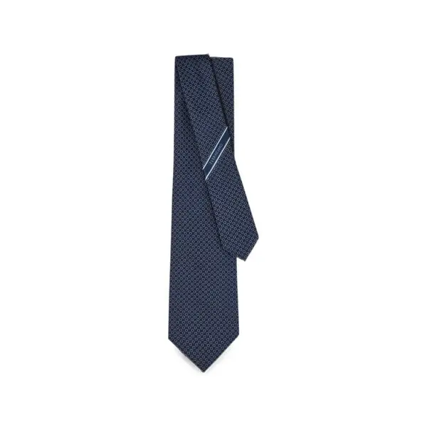 FERRAGAMO Silk Gancini Jacquard Neck Tie