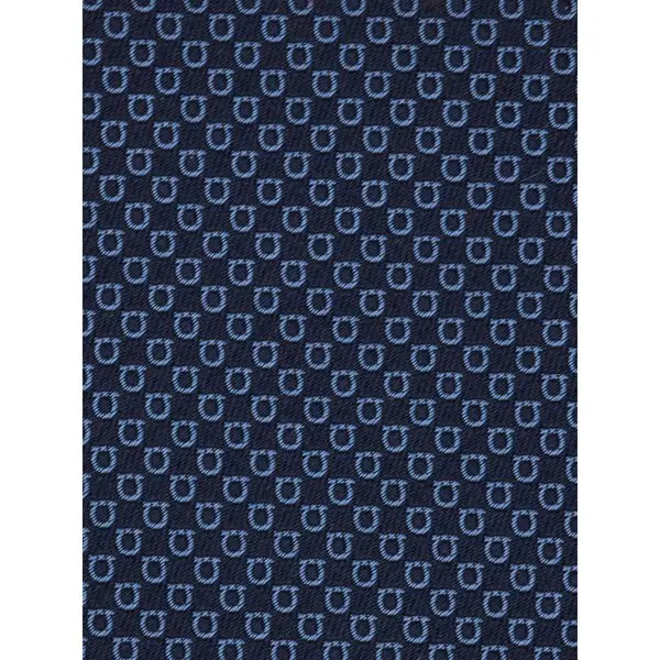 FERRAGAMO Silk Gancini Jacquard Neck Tie