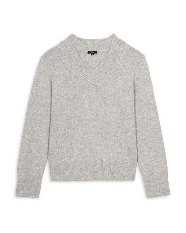 Rails Lidya Cotton, Wool And Cashmere V-neck Sweater