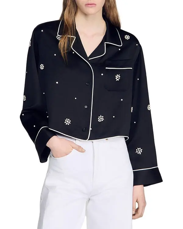 Sandro Nerissea Embellished Shirt