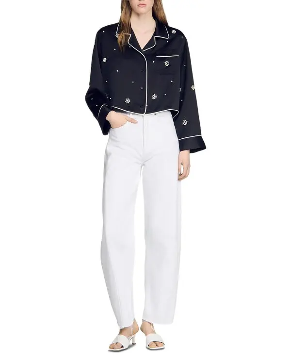 Sandro Nerissea Embellished Shirt