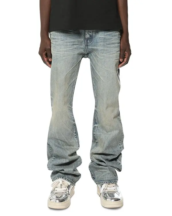 PURPLE BRAND Vintage Green Cast Bootcut Fit Cotton 34" Jeans - Medium Indigo