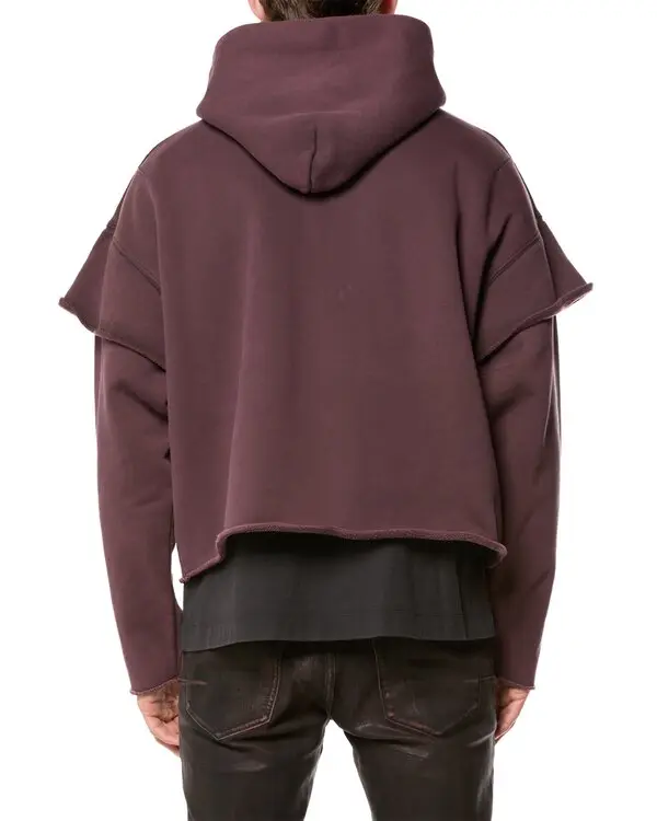 PURPLE BRAND Tactical Layer Logo Graphic Cotton Hoodie
