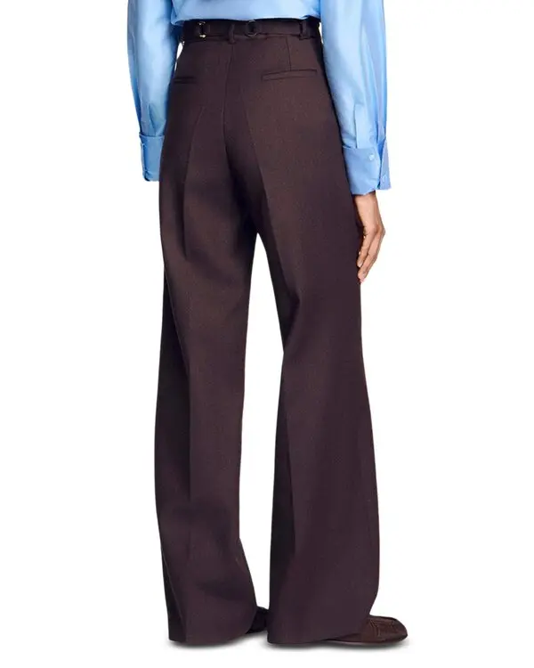 Sandro Adam Tailored Belted Pants