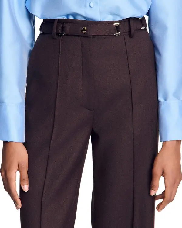Sandro Adam Tailored Belted Pants
