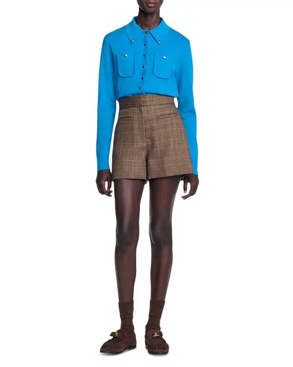 Sandro Finn Wool Shorts