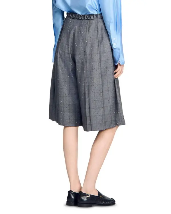 Sandro Nathan Wool Embellished Shorts