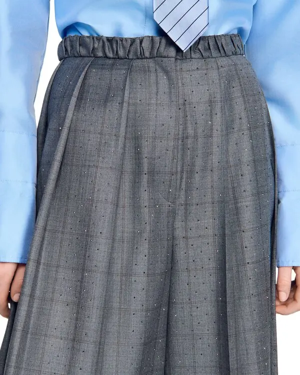 Sandro Nathan Wool Embellished Shorts