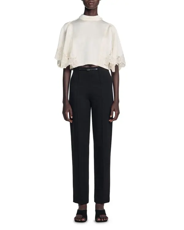 Sandro Sawye Straight Leg Trousers