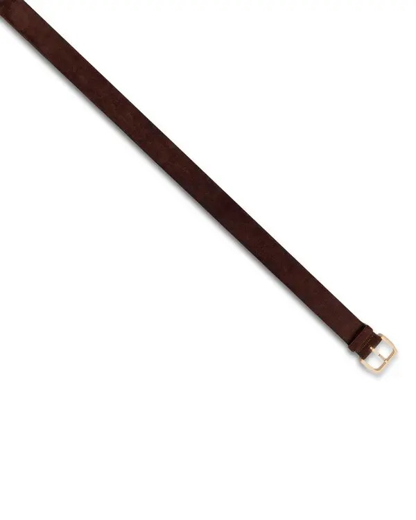 Sandro Wide Suede Belt - Brown