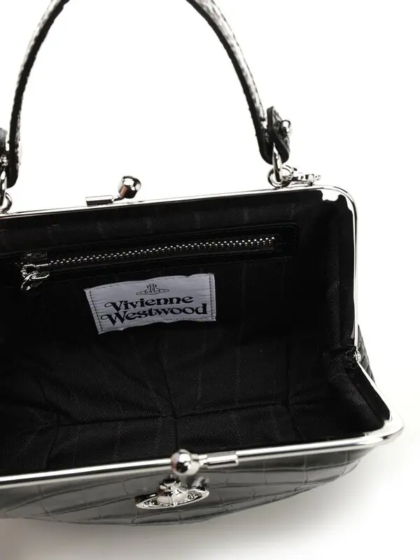 VIVIENNE WESTWOOD Crocodile-print Leather Granny Frame Purse