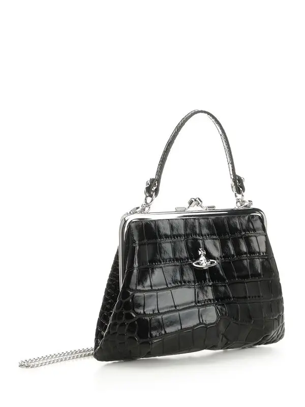 VIVIENNE WESTWOOD Crocodile-print Leather Granny Frame Purse